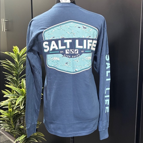 Salt Life | Shirts | Salt Life Tactical Camo Logo Back Logo Chest ...